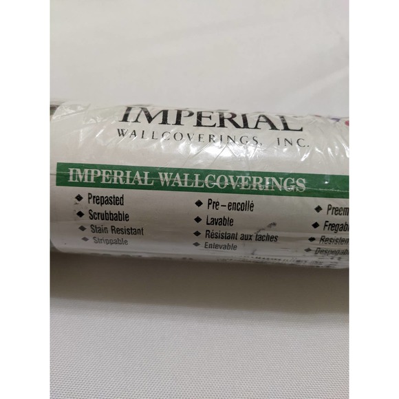 imperial | Wall Decor | Vtg Imperial Wallcoverings Redgreen Floral ...